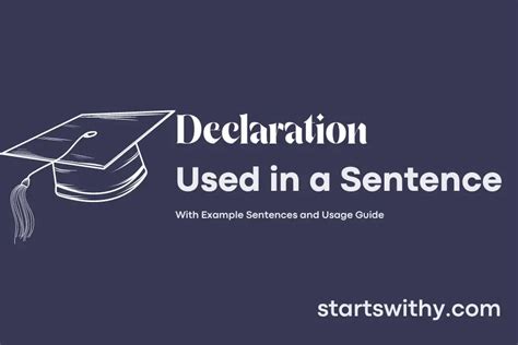 DECLARATION In A Sentence Examples Ways To Use Declaration