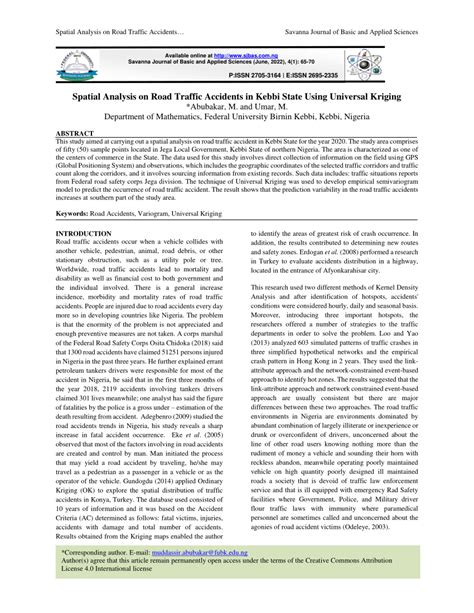 Pdf Spatial Analysis On Road Traffic Accidents Spatial Analysis On