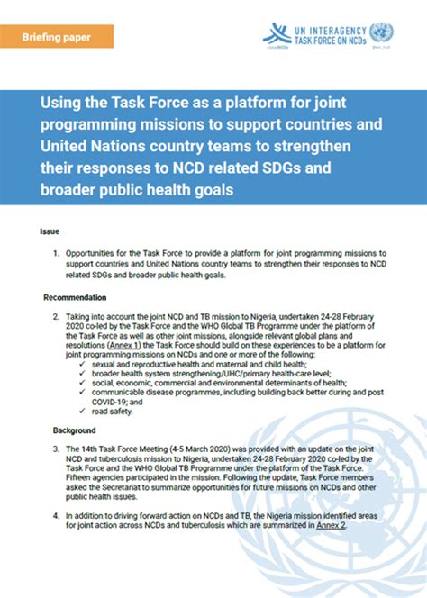 Using The Task Force As A Platform For Joint Programming Missions