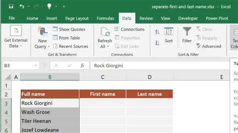 How To Separate Name In Excel Softwarelounge Youtube