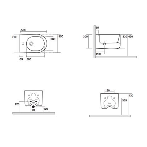 Wall Hung Bidet 55x35 Cm Nolita Kerasan Collection