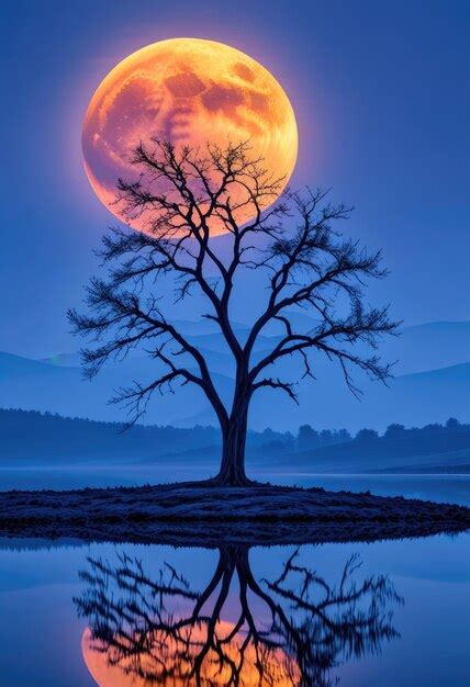 Tree Moon Combination Images Free Download On Freepik