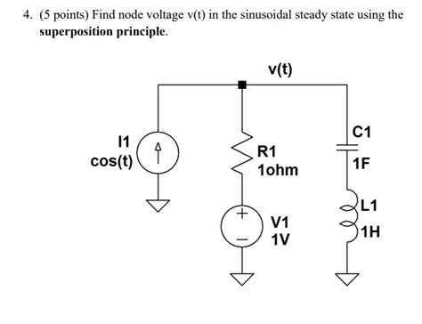 Solved Points Find Node Voltage V T In The Chegg Com