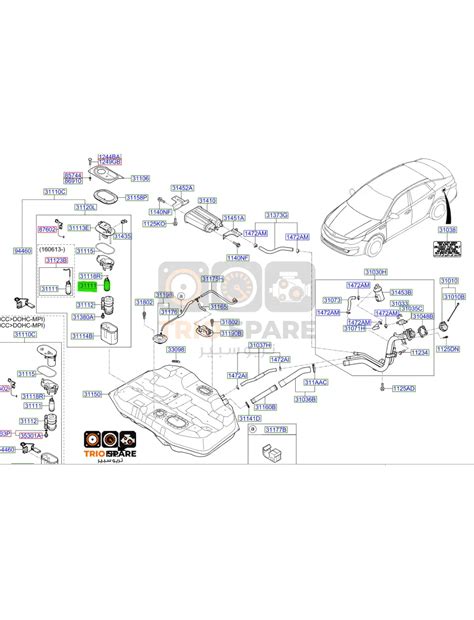 Pump Fuel Hyundai Sonata 2015 2017 31111c1100
