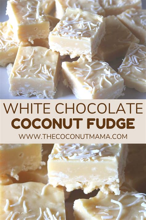 White Chocolate Coconut Fudge The Coconut Mama