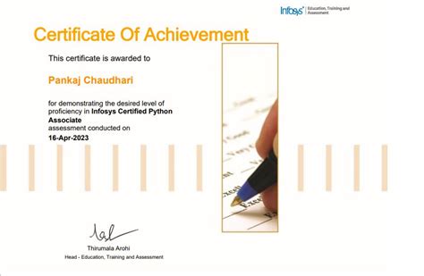 Pankaj Chaudhari On Linkedin Completed Python Informationtechnology