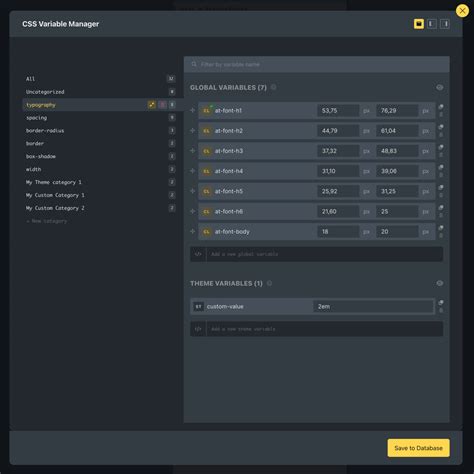 CSS Variables Advanced Themer