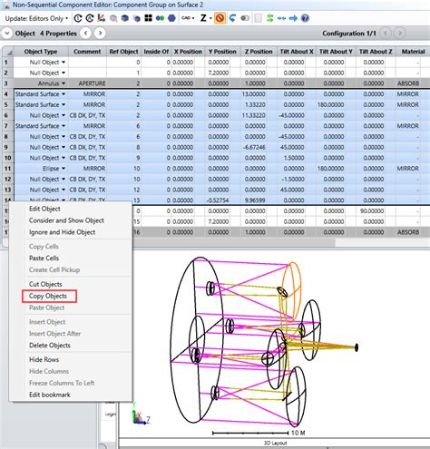 Non Sequential Combining A Group Of Objects Into One Zemax Community