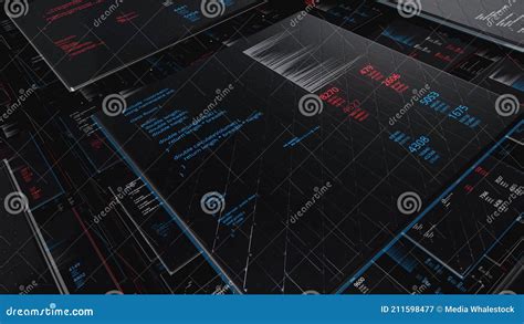 Virtual Tables In Matrix Animation Set Of Tables And Values In