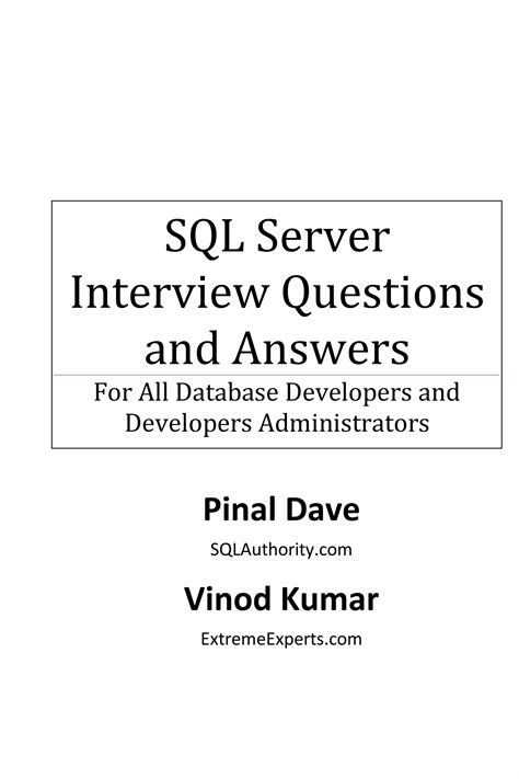 Sql Server 2008 Interview Questions Answers Pdf