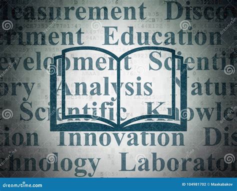 Science Concept Book On Digital Data Paper Background Stock Illustration Illustration Of
