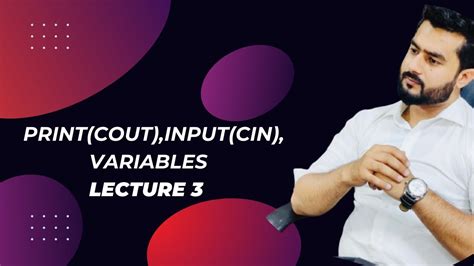 C Coutprint Cininput Variables Lecture 3 Youtube