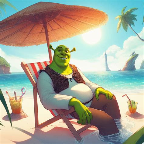 Shrek At The Beach By Darth19 On Deviantart