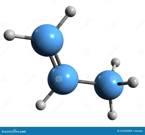 3d Image Of Propylene Skeletal Formula Stock Illustration