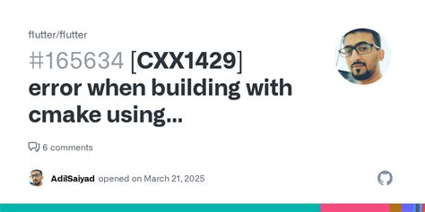 [cxx1429] error when building with cmake using f flutter windows 3 29