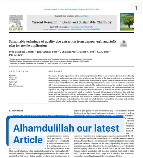 Syed Maqbool Geelani On Linkedin Our Latest Article Alhamdulillah