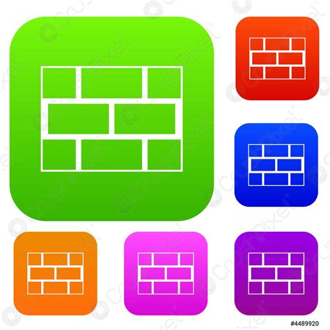 Concrete Block Wall Set Collection Stock Vector 4489920 Crushpixel