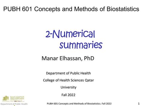 Numerical Summaries Numerical Summaries Numerical Summaries Pdf