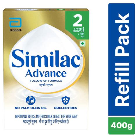Similac Advance Follow Up Formula Stage 2 Powder After 6 Months 400 gm Refill Pack యకక