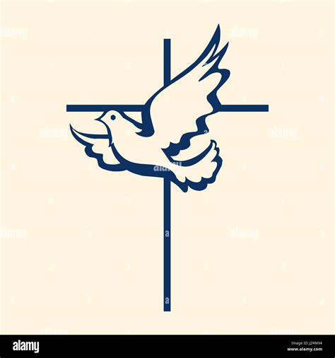 Church Logo Christian Symbols The Cross Of Jesus And The Dove Are A