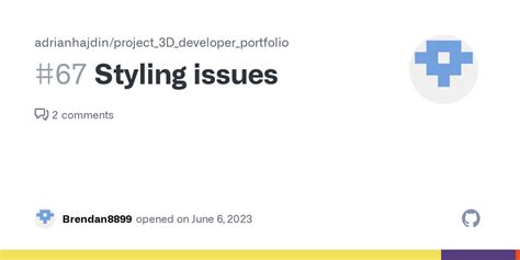 Styling Issues · Issue 67 · Adrianhajdinproject3ddeveloper