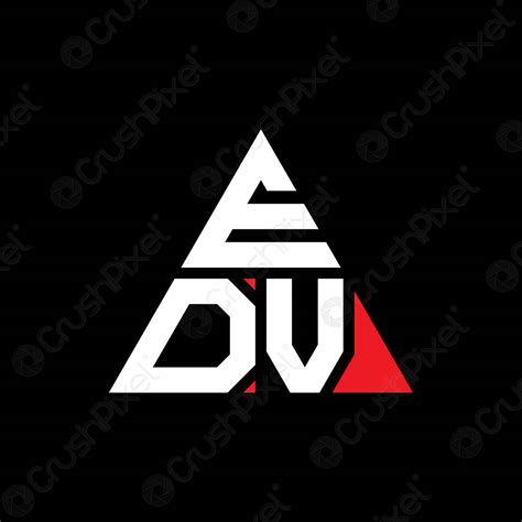 Edv Triangle Letter Logo Design With Triangle Shape Edv Triangle