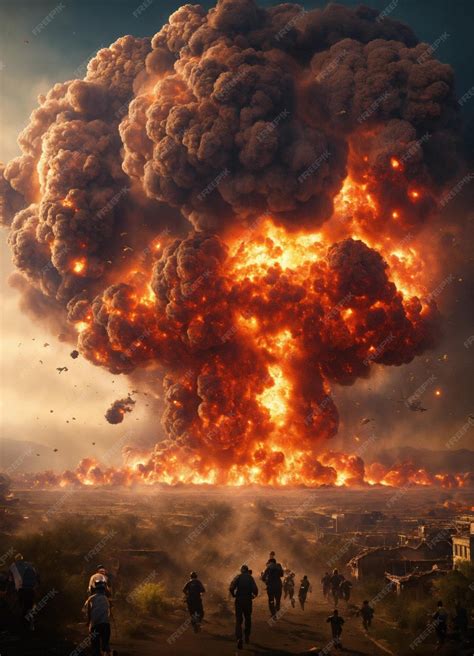 Premium Ai Image A Mass Explosion On Earth That Destroys All Of