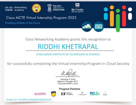 Riddhi Khetrapal On Linkedin Cisco Internship Cloudsecurity Glad