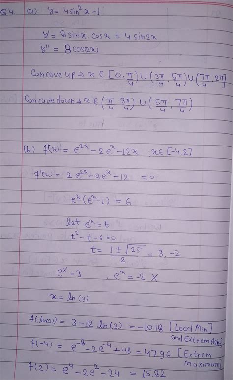 Solved Please Help With My Curve Sketching Assignment In Full