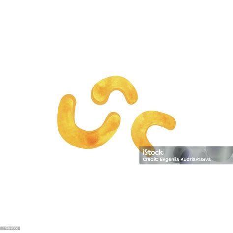 마카로니 이탈리안 파스타 고립된 손으로 그린 수채화 그림 흰색 배경에 메뉴 조리법 및 레스토랑 스케치 스타일의 음식 그림입니다 가정 주방에 대한 스톡 벡터 아트 및 기타