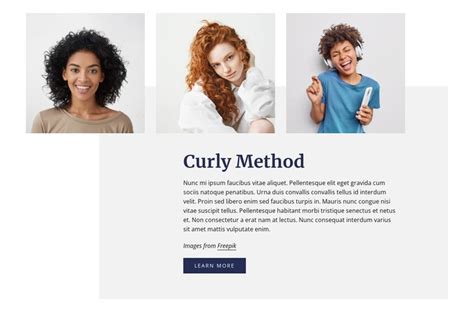 Curly Girl Method Guide CSS Template By Nicepage