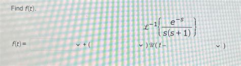 Solved Find F T L S S Es F T U T Chegg