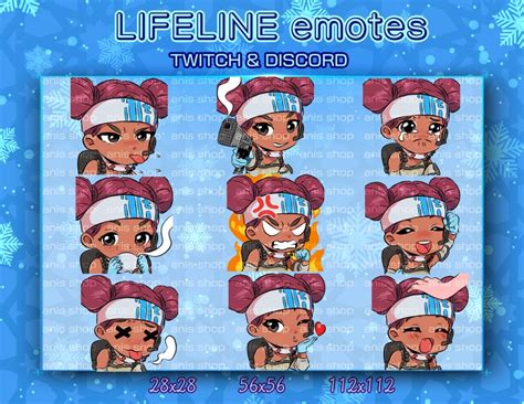 Apex Legends Lifeline Emotes Apex Legends Lifeline Cute Apex Legends Lifeline Chibi Emotes