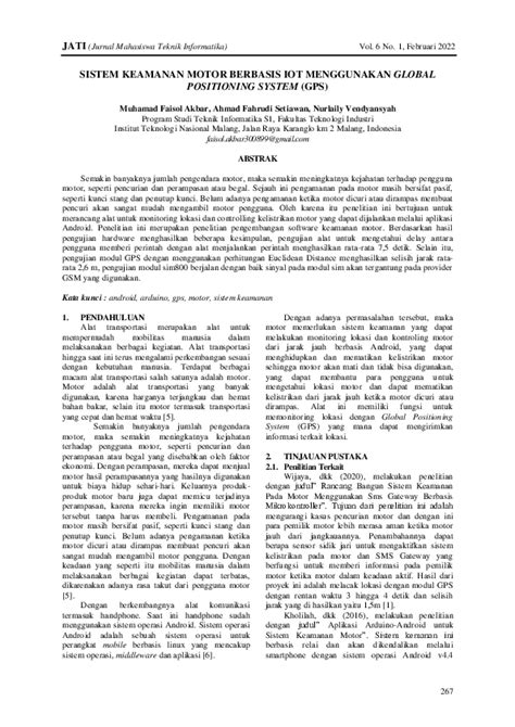 pdf sistem keamanan motor berbasis iot menggunakan global positioning