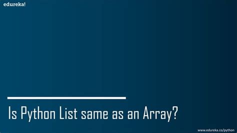 Arrays In Python Python Array Operations Edureka Pdf
