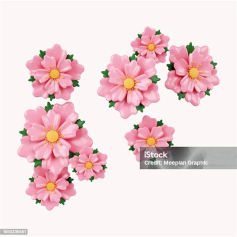 3d 사쿠라 꽃 Icon은 흰색 배경에 분리되어 있습니다 3d 렌더링 그림입니다 클리핑 패스 0명에 대한 스톡 사진 및 기타 이미지 Istock