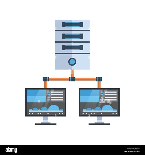Data Center Icon Cloud Computer Connection Hosting Server Database Synchronize Technology Stock