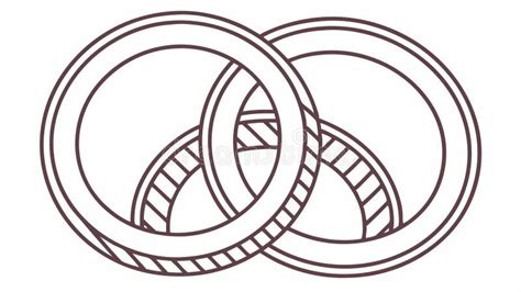 Interlocking Wedding Rings Love And Commitment Symbol Vector Design Generative Ai Stock Vector