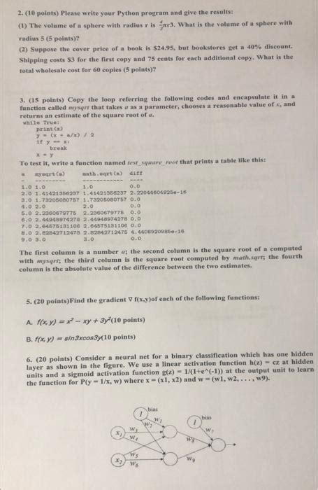 Solved 2 10 Points Please Write Your Python Program And