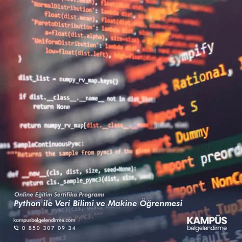 Python ile Veri Bilimi ve Makine Öğrenmesi Eğitimi Sertifika Programı Kampüs Belgelendirme