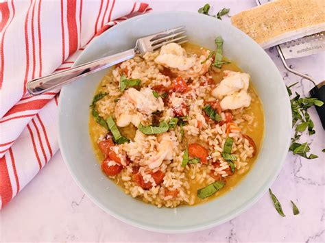 Cherry Tomato And Basil Risotto With Shrimp Recipe Live Love Laugh Food