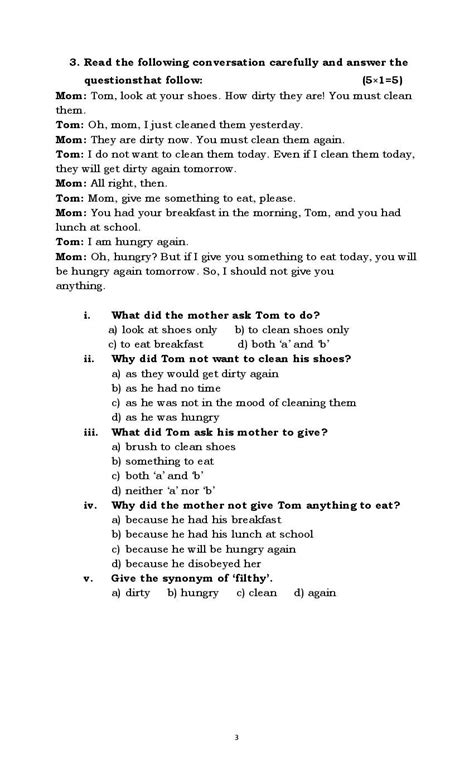 Pseb 8th Class Model Test Paper 2023 For English Pdf Punjab Board Class 8 English Sample Paper