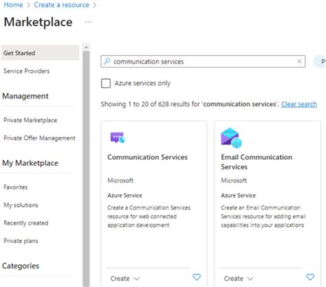 azure communication services email configuration and sending emails