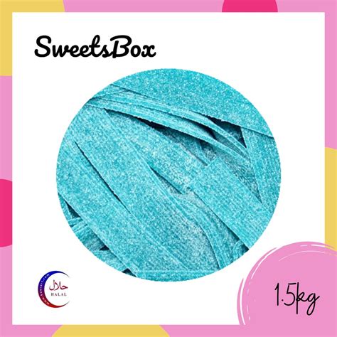 Sweetsbox Bebeto Raspberry Sour Belt Halal Gummy Candy 1 5kg Tidbits Snack Gula Gula