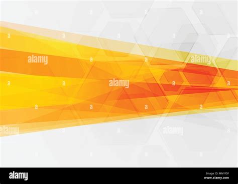Abstract Tech Concept Orange Geometric Background Vector Illustration Stock Vector Image Art