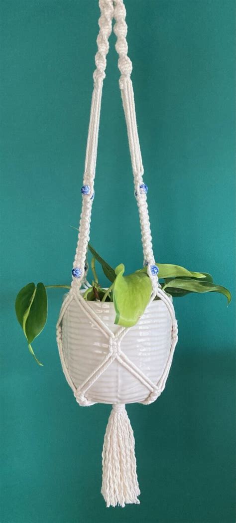 Macrame Vintage Look Hanging Plant Holder