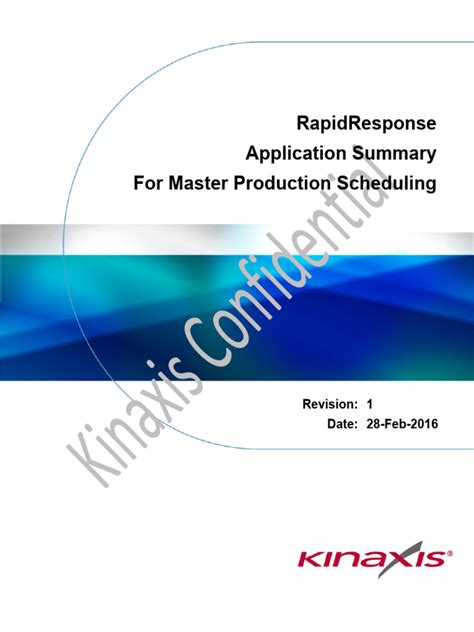 Application Summary Document Master Production Scheduling Download Free Pdf Inventory