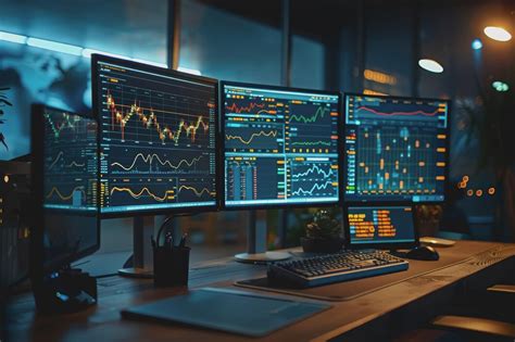 A Room Full Of Computer Screens Displaying Complex Financial Analysis