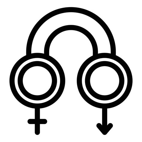 Gender Identity Cis Icon Outline Style 15891622 Vector Art At Vecteezy