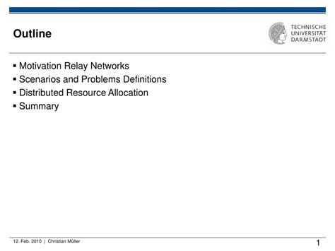 Ppt Distributed Resource Allocation In Ofdma Based Relay Networks